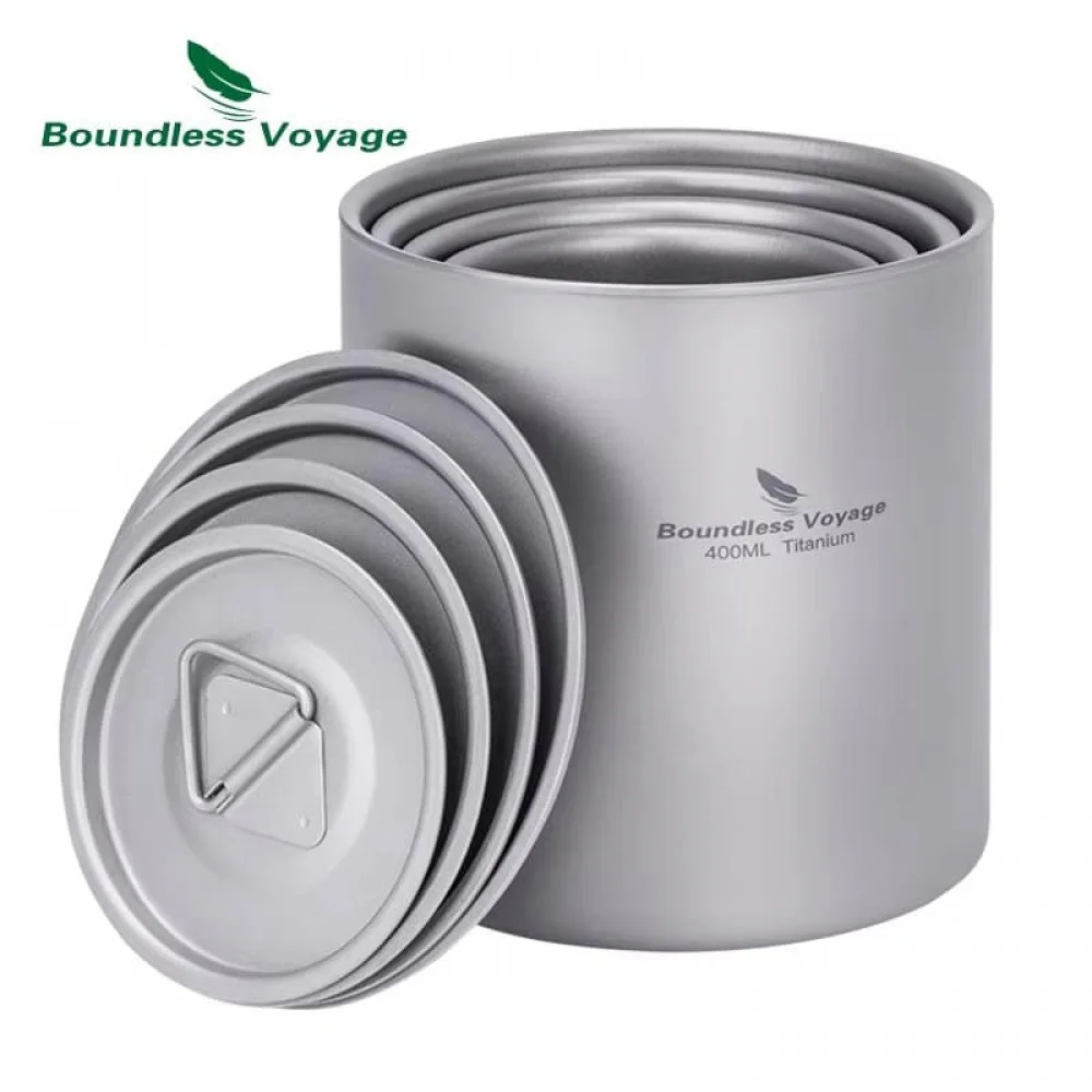 Boundless Voyage Titanium Double Walled Cups | 120ml to 400ml | Lightweight & Insulated ...